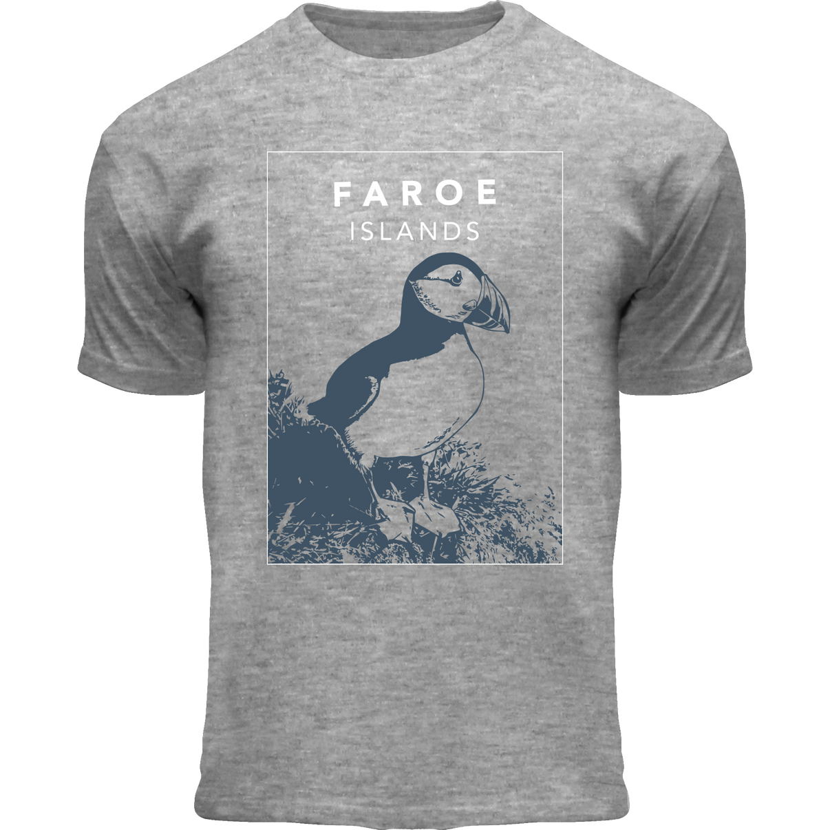 FOX T-shirt KIDS Square Puffin Heather Grey, "Faroe Islands" – Solberg ...